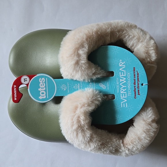 totes | Shoes | Totes Bailey Womens Plush Removable Liner Clog Slippers ...